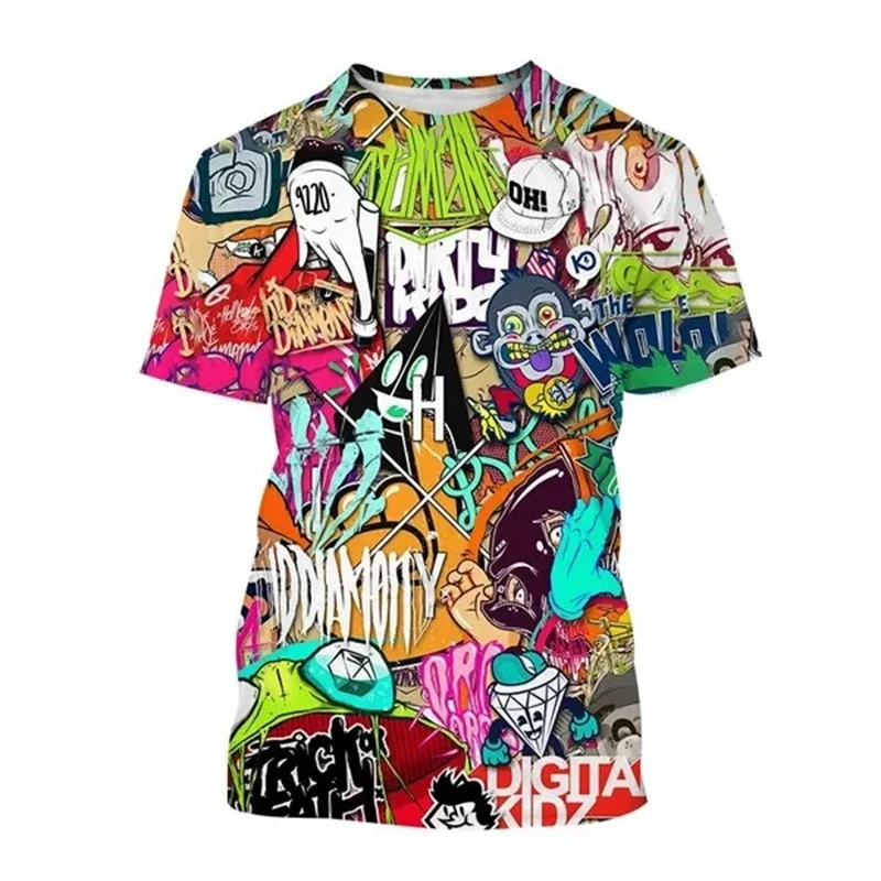 Summer-Fashion-Hip-Hop-Street-Art-graphic-t-shirts-men-Trend-Casual ...