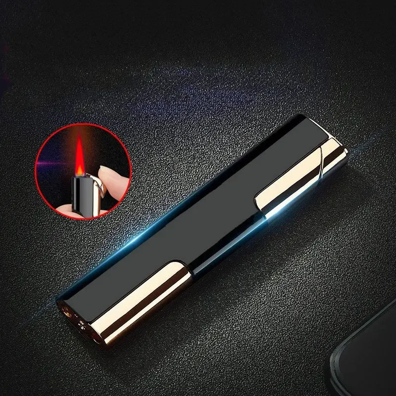 Cool-Fashion-Butane-Windproof-Metal-Lighter-Simple-Portable-Lighter ...