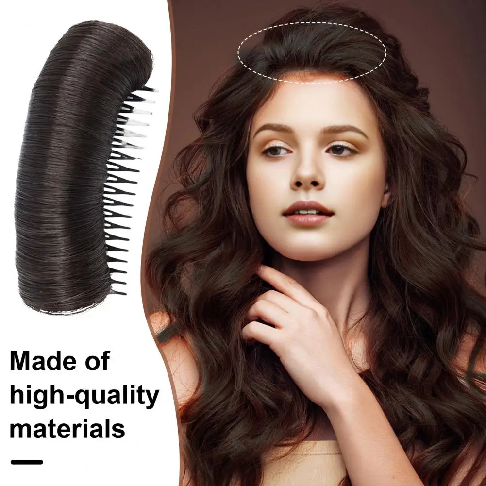 4Pcs Hair Bun Invisible Fluffy Hairs Pad Black Brown False Hairs Clip ...