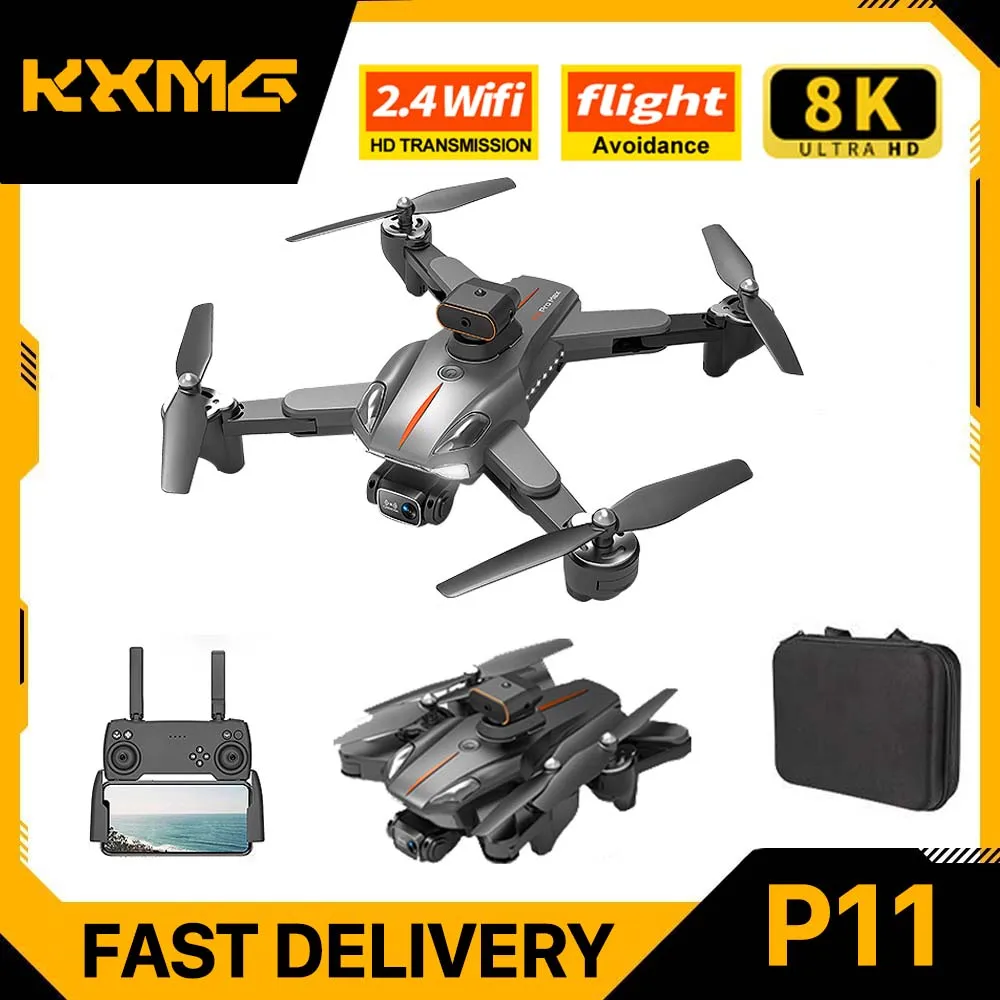 KXMG-새로운 P11 PRO MAX 전문 8K 드론, GPS 광학 흐름 포지셔닝 카메라 드론 장애물 회피 - 티몬