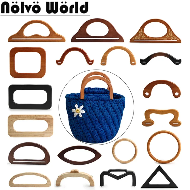 1-2-10PCS-Various-Shapes-Solid-Wood-Bag-Handles-Replacement-DIY-Tote ...