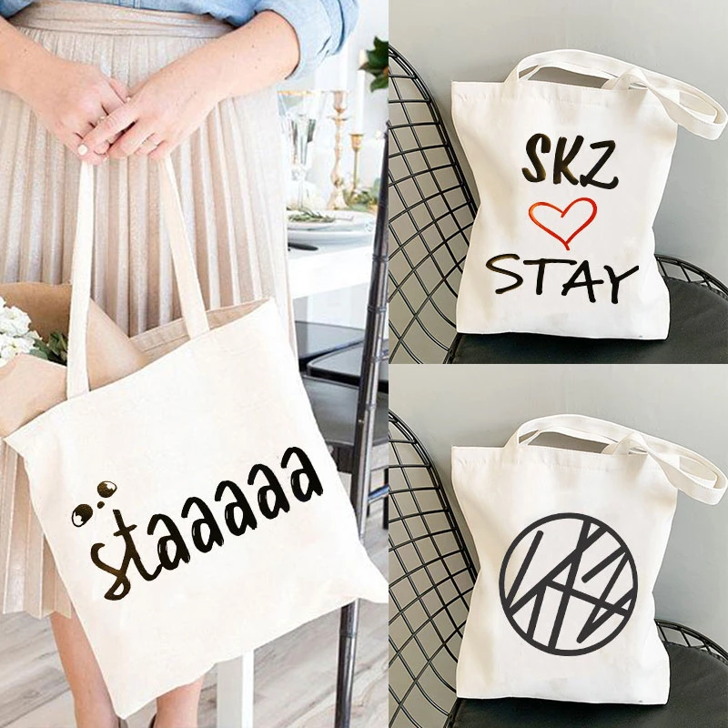 Stray Kids SKZOO Portable Shopping Bag FELIX Tote Bags SKZ Canvas ...