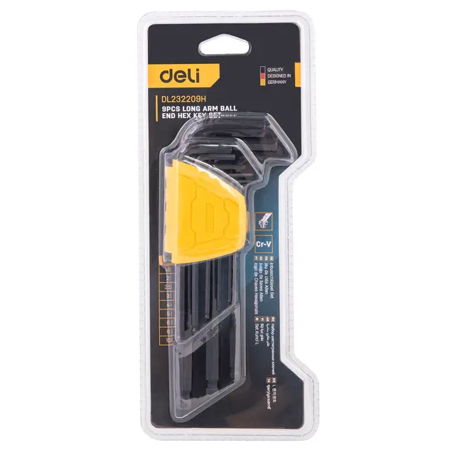 Hex Keys Set Ball End | Deli 9pcs Ball End | Long Hex Key Set | Set ...
