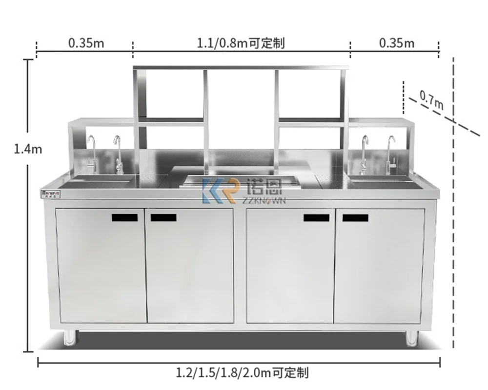 Hot Sell Commercial Stainless Steel Milk Tea Shop Counter Design ...