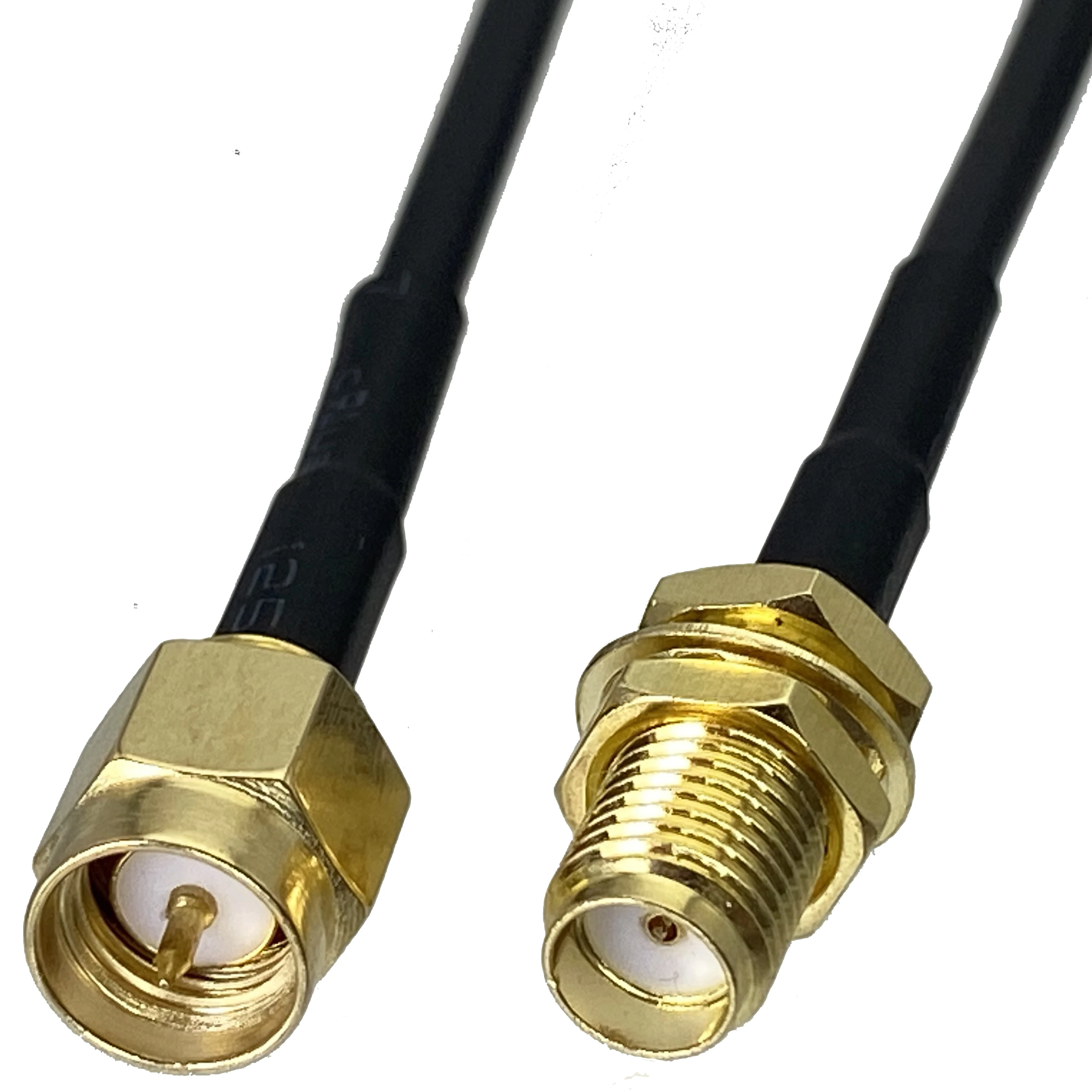 RG174 Cable SMA Male Plug to SMA Female Jack Nut Bulkhead Connector ...