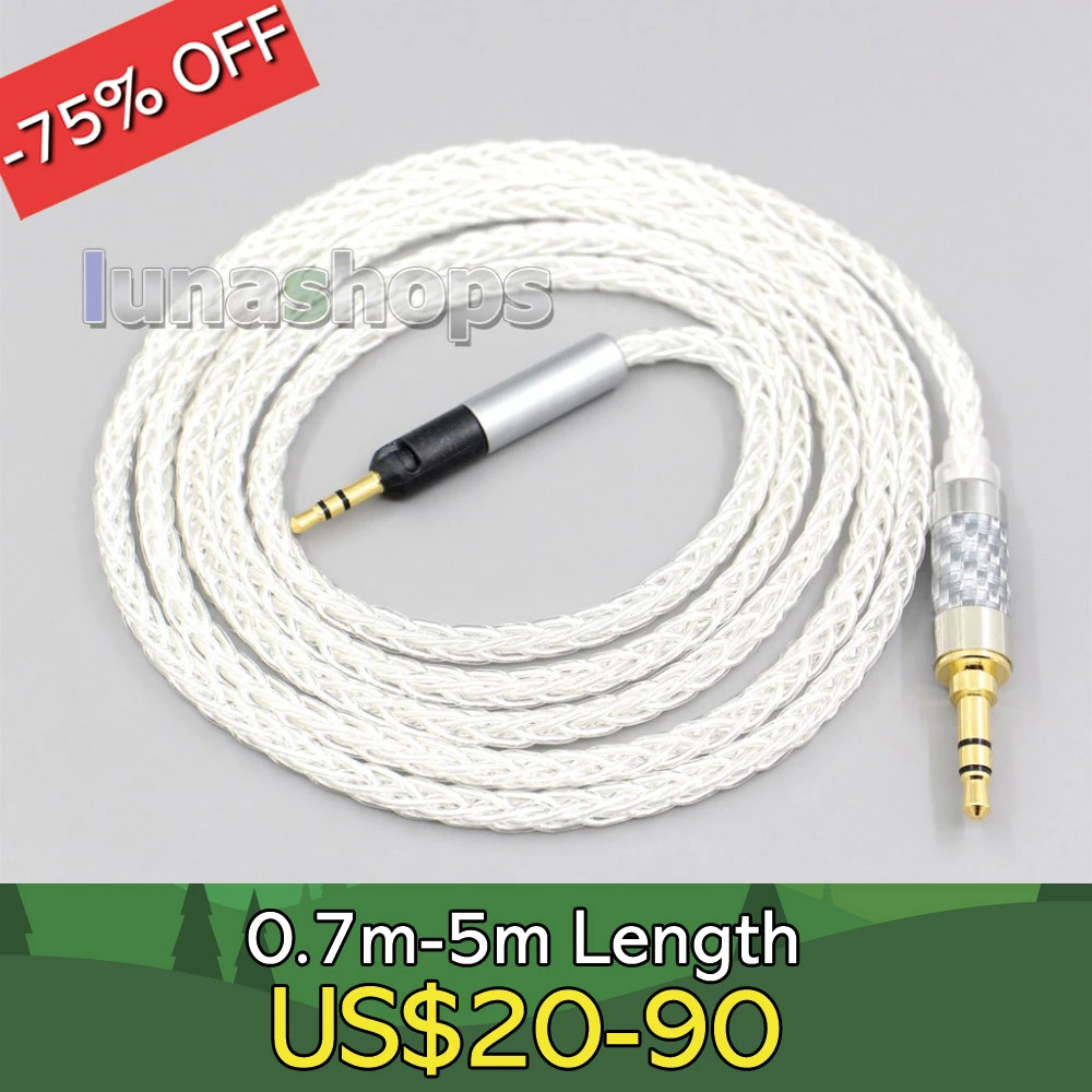 8 Core Silver Plated Occ Earphone Cable For Sennheiser Hd598 Hd559 ...