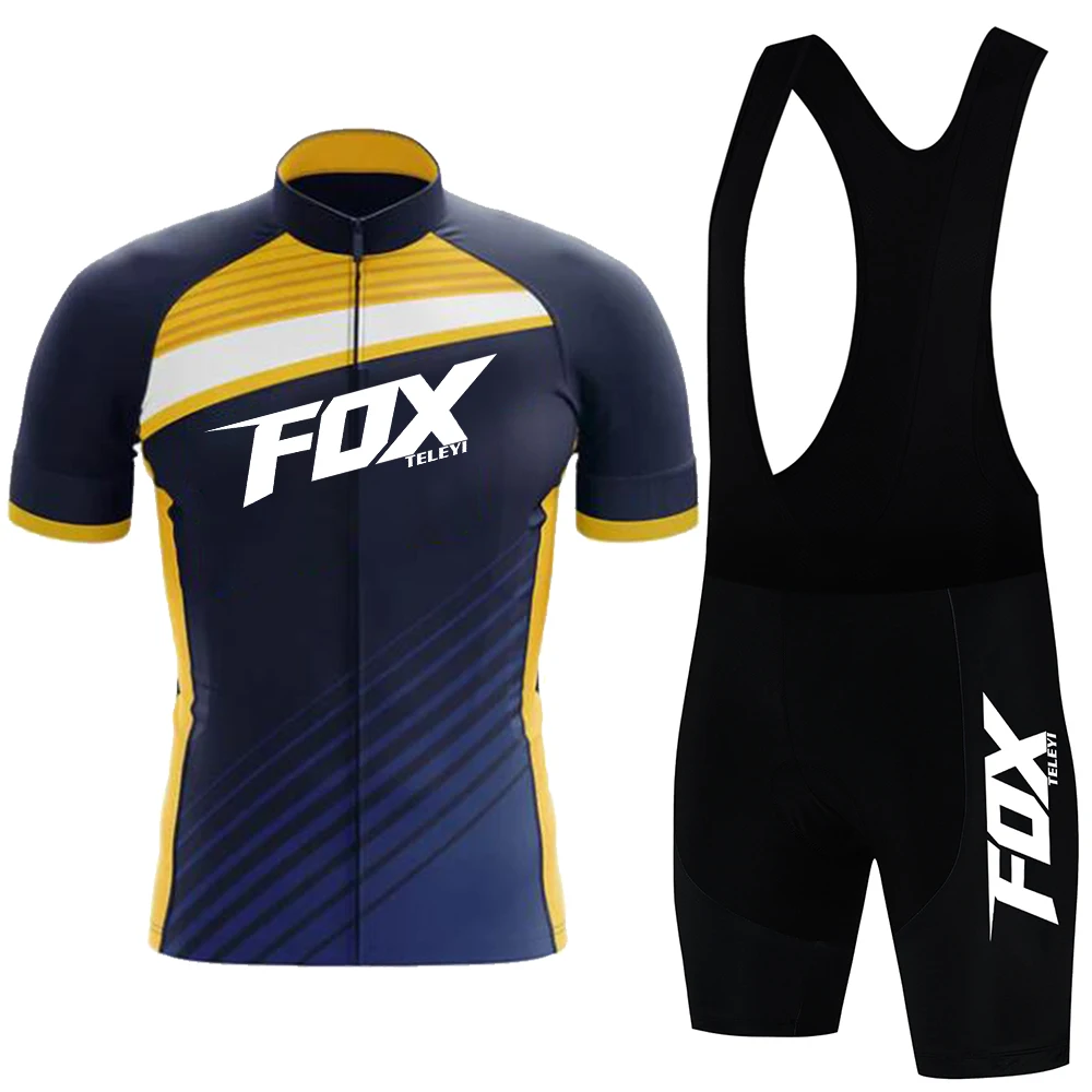 fox-teleyi-Cycling-Jersey-Set-Cycling-Bicycle-Suit-Bicycle-Short-Sleeve ...