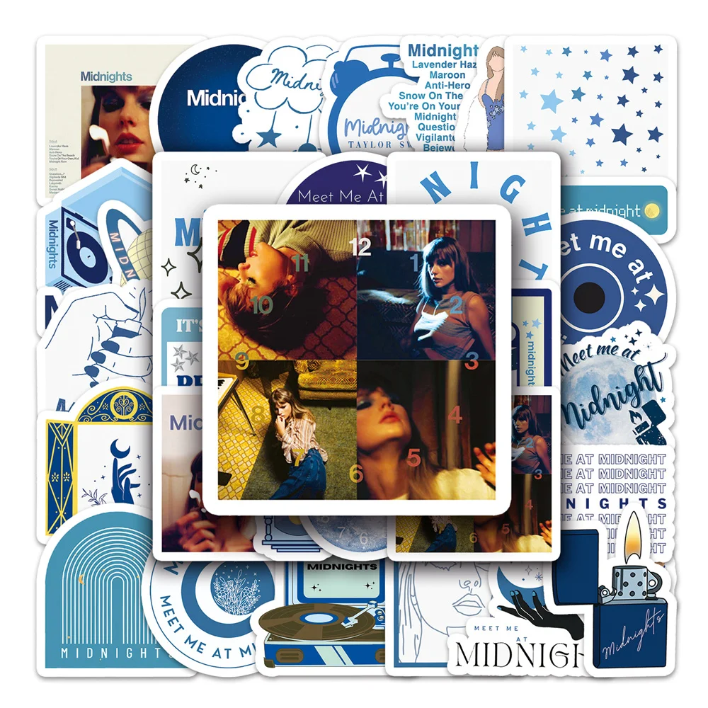 50pcs-Album-Cover-Midnight-Taylor-Stickers-Pack-Stationery-Ipad-Phone ...