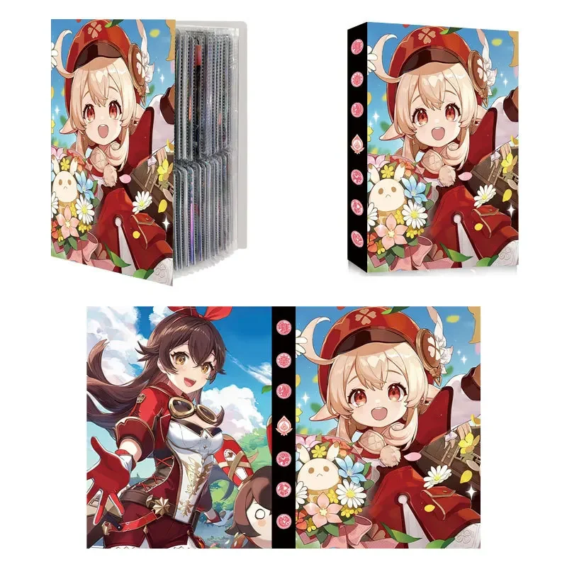 Genshin Impact 240 Pcs Cards Album Binder Book Map Letter Holder Binder ...