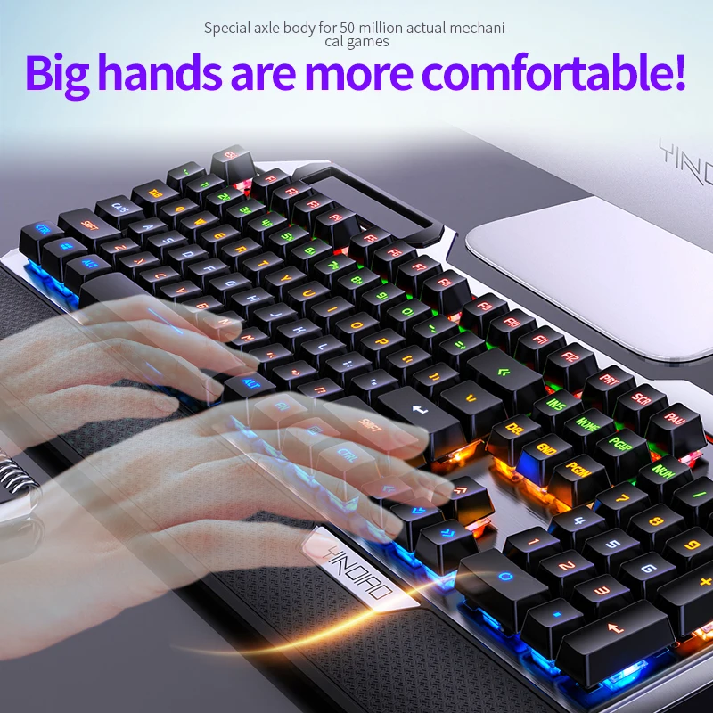Mechanical-Keyboard-RGB-Colorful-Light-Effect-Gaming-Keyboard-Can ...
