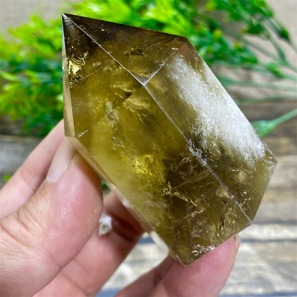 Rare-100-Citrine-Stone-Yellow-Crystal-Natural-Smoky-Quartz-Point-Tower ...