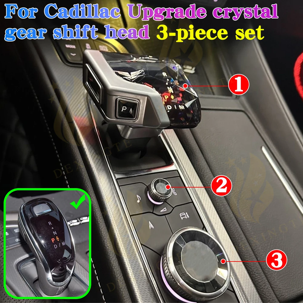 3-piece set For Cadillac CT5 CT6 XT6 XT5 XT4 Modified yacht black wing ...