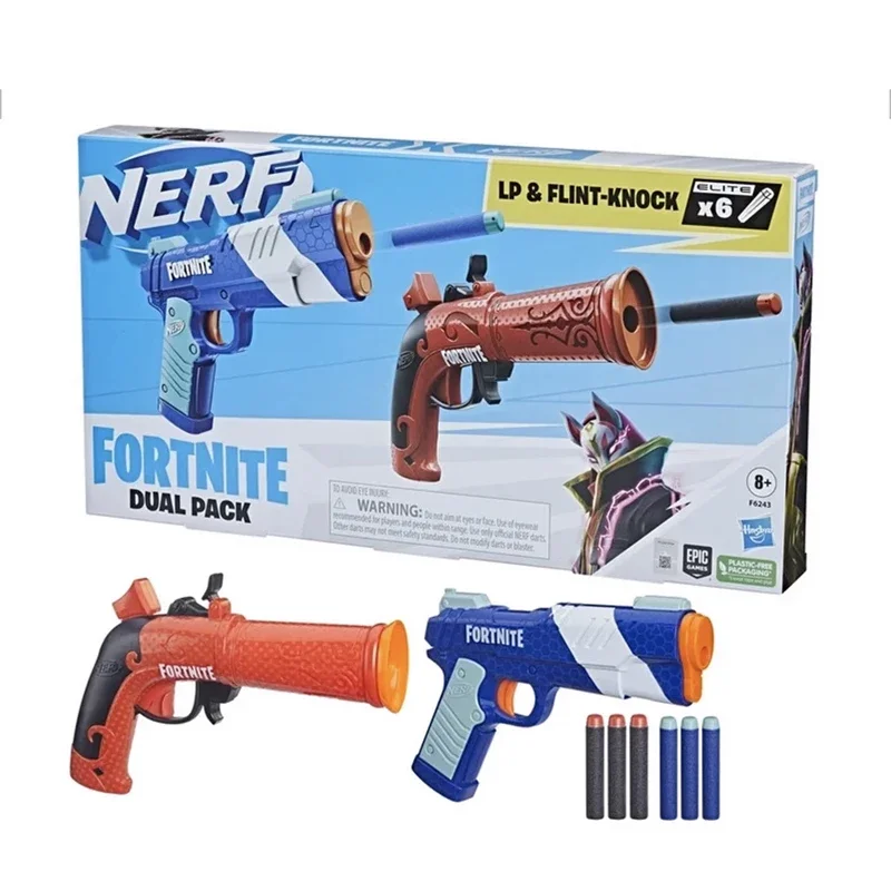 Hasbro-Heat-Nerf-Fortnite-Paquete-dual-Retro-Rojo-y-azul-Fortnite-Soft ...