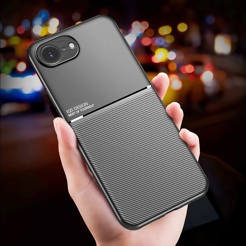 Leather Funda For iPhone 16e Case Magnetic Car Phone Cover for iPhone ...
