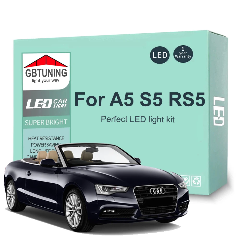 LED-Interior-Light-Bulb-Kit-For-Audi-A5-S5-RS5-8TA-8T3-B8-B9-Sportback ...