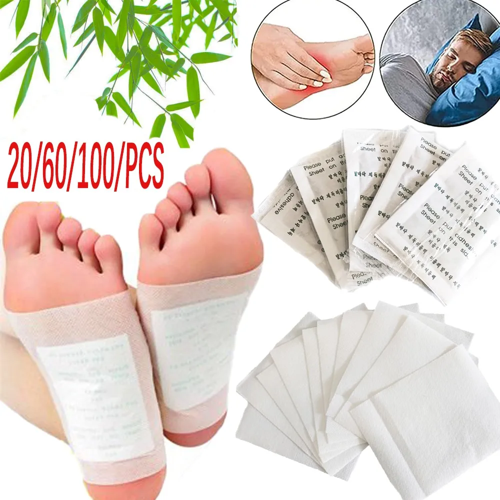 20/60/100/Pcs/Set Detox Foot Patches Pads Body Toxins Feet Care Tools ...