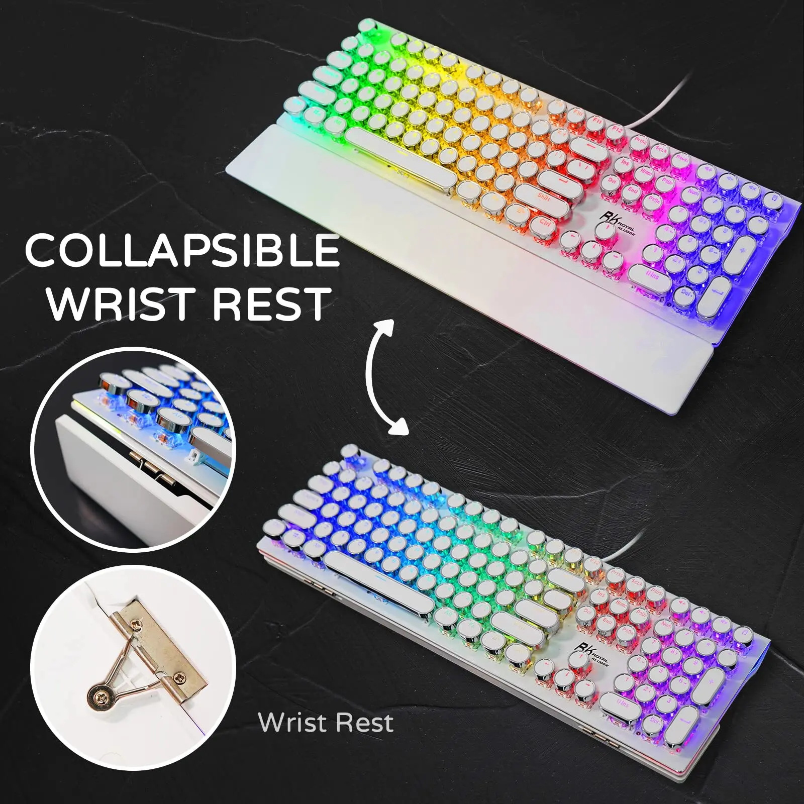 Rk Royal Kludge Mechanical Keyboard Royal Kludge Gaming, 40% OFF
