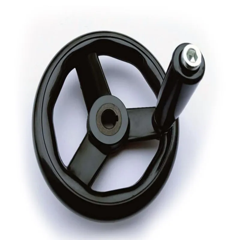 Black-Milling-Machine-Lathe-CNC-Spoked-Hand-Wheel-Wavy-Round-bakelite ...
