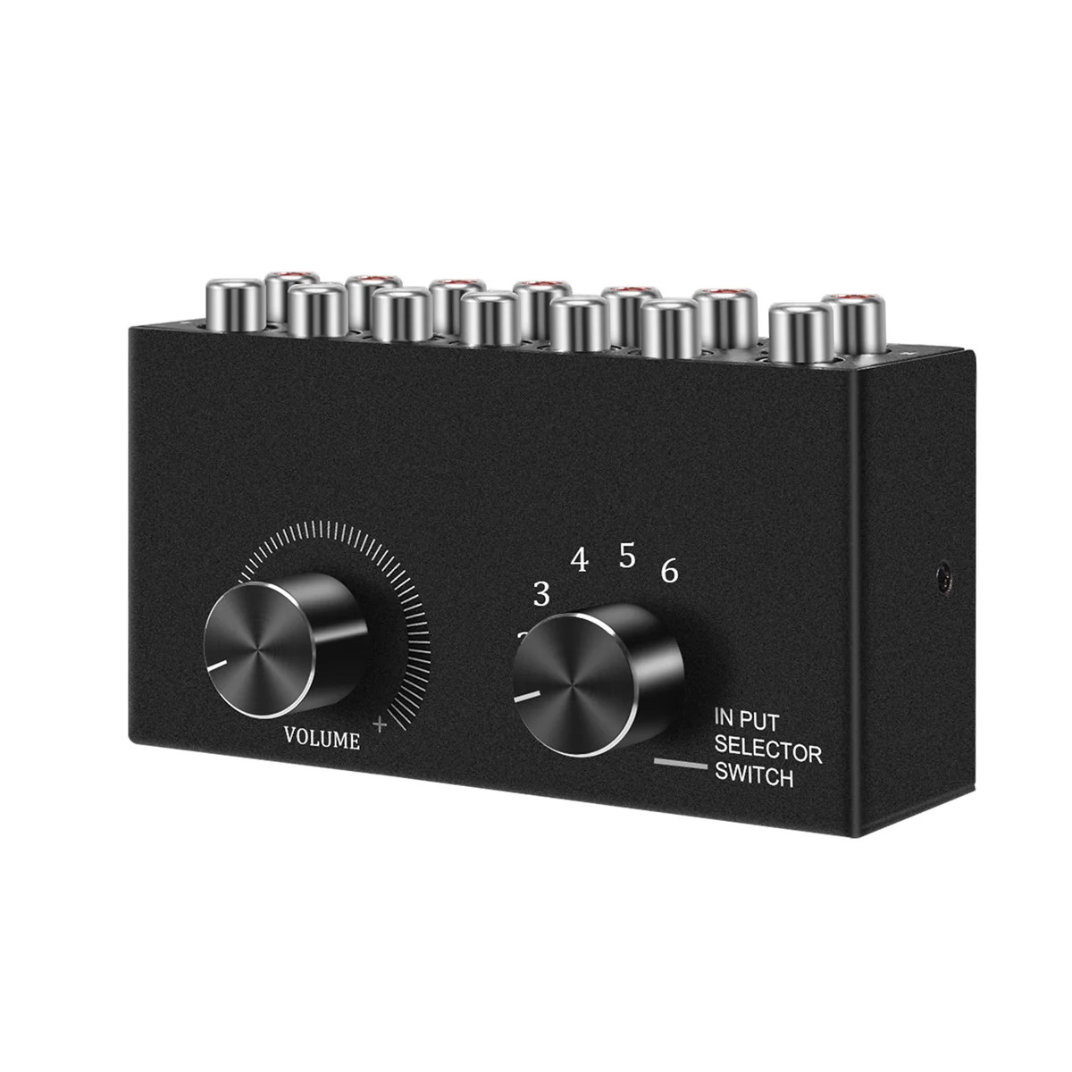 6-in-1-Out-L-R-Stereo-Audio-Switcher-with-Mute-Button-Portable-RCA ...