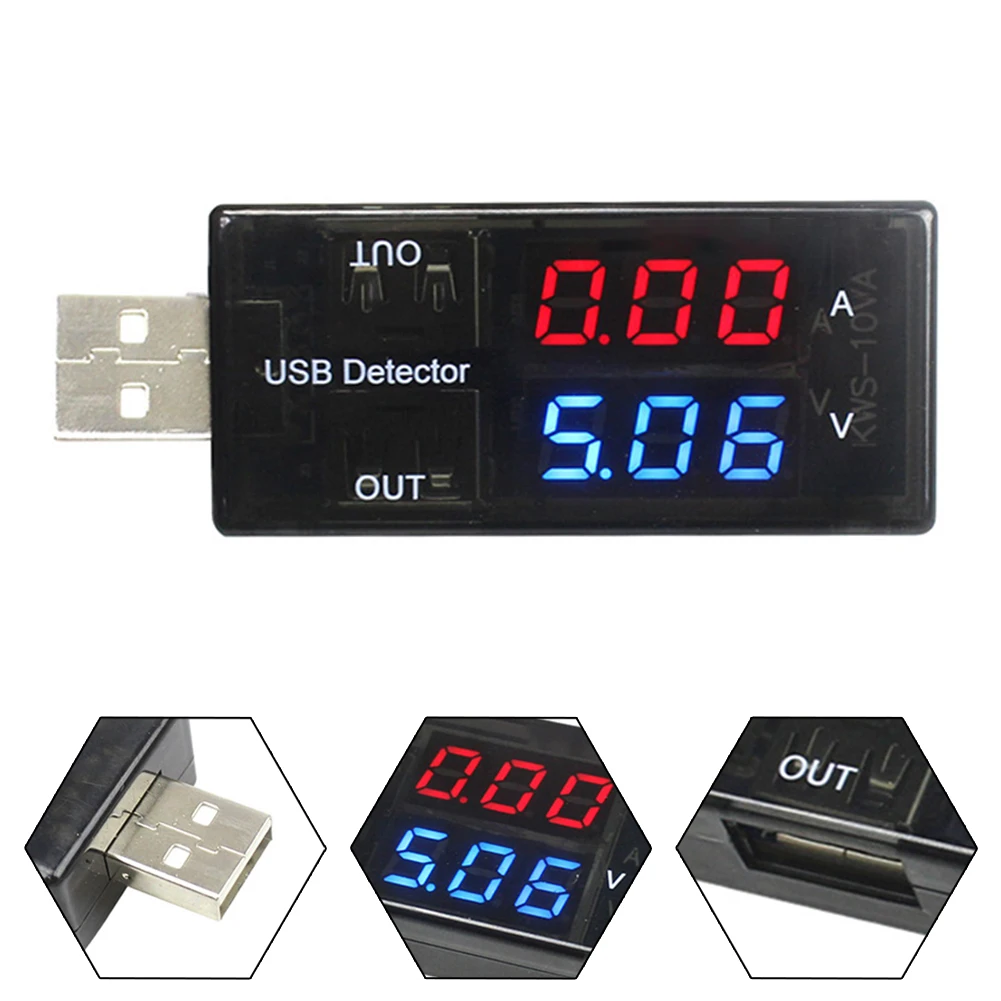 USB-Current-Voltage-Tester-Digital-Measurement-Instrument-Double-Table ...