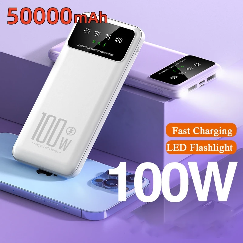 Power-Bank-50000-MAh-Large-Capacity-PD100W-Super-Fast-Charging ...