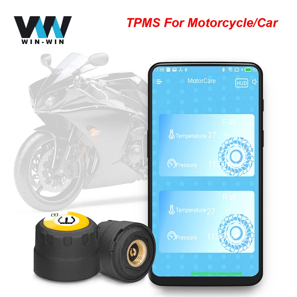 External Sensors TPMS Motorcycle Moto for Android/IOS Bluetooth Car ...