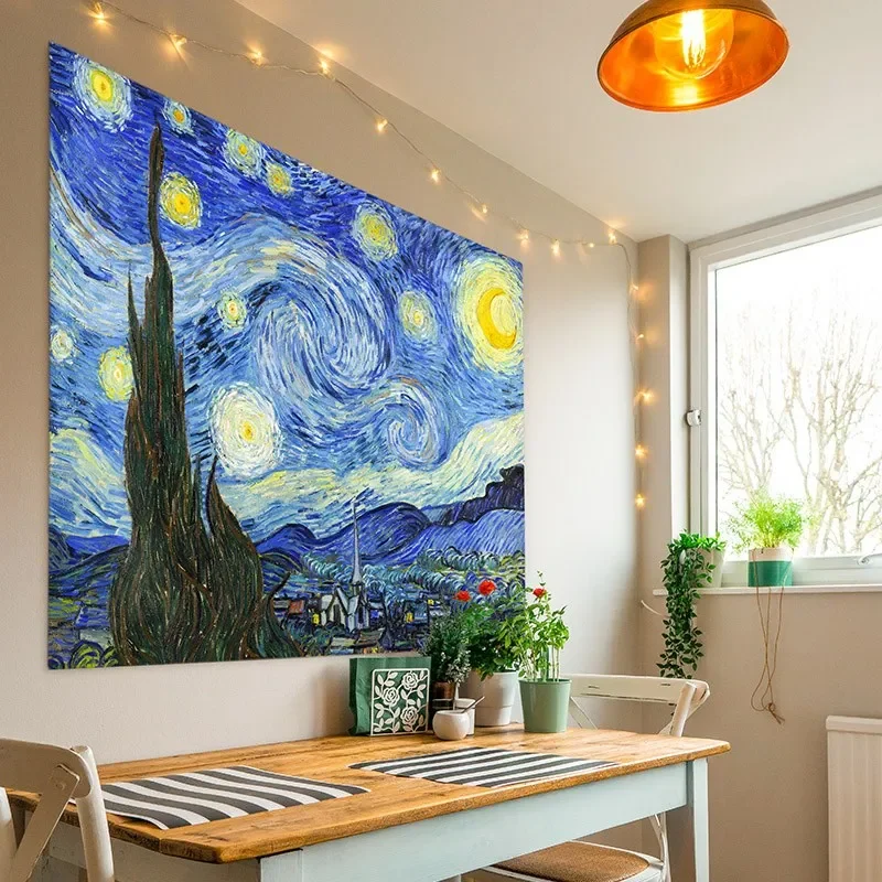 Van-Gogh-Series-Starry-Sunflower-Tapestry-Wall-Hanging-Boho-Decoration ...