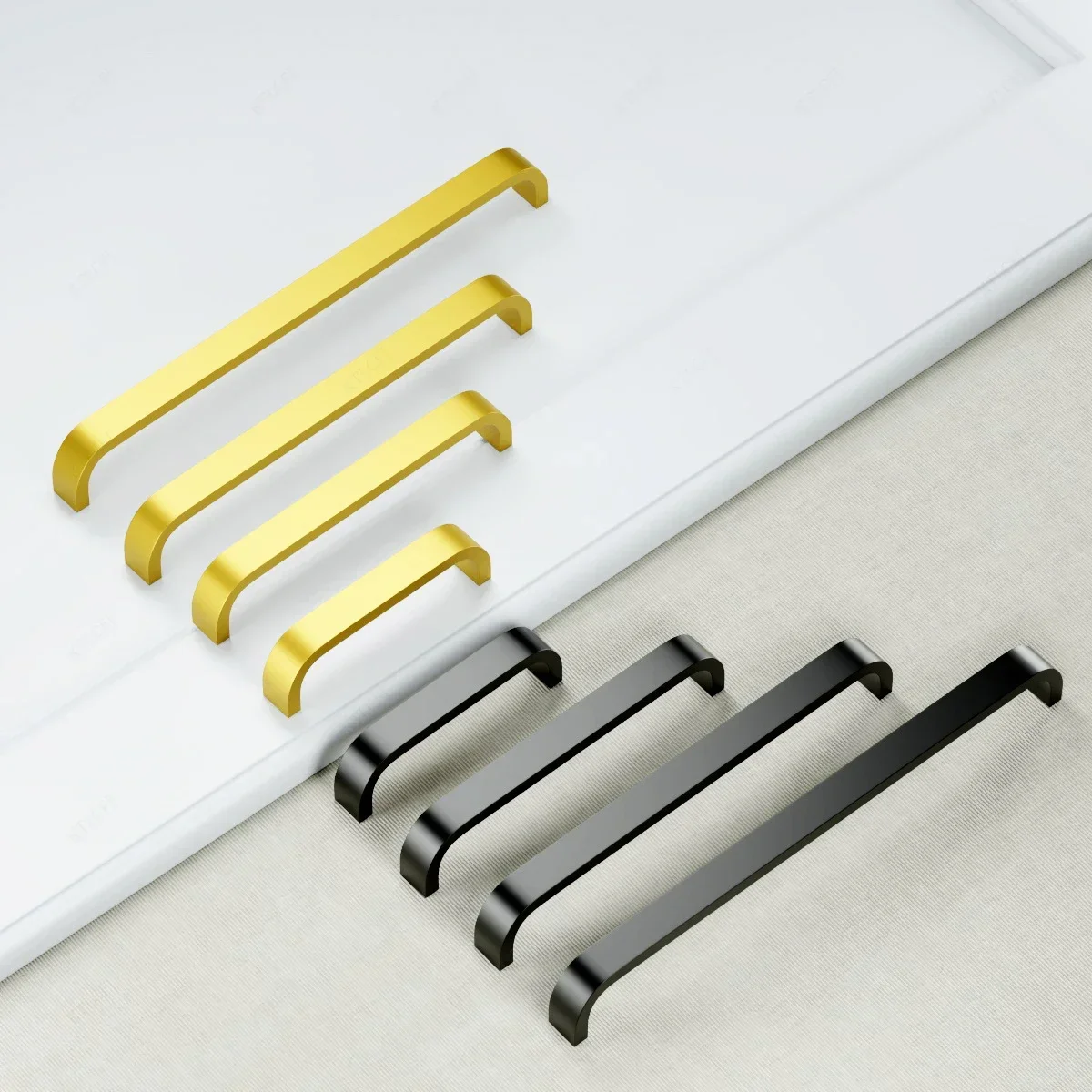 64/96/128/160/192mm Gold Black Silver Space Aluminum Handles Kitchen ...