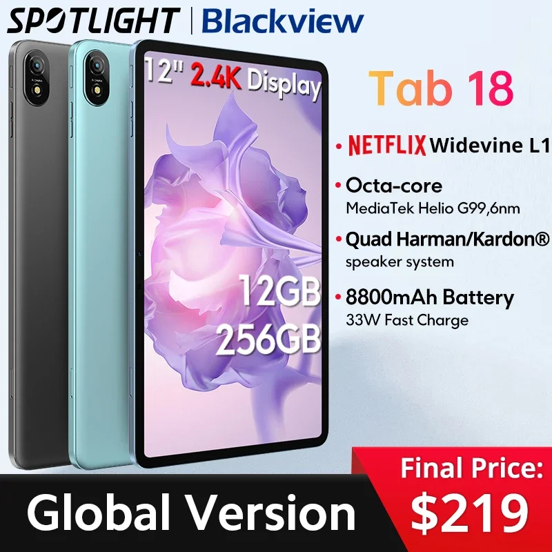 Tablet-Blackview-Tab-18-Estreia-Mundial-12-16MP-2-4K-FHD-Display ...