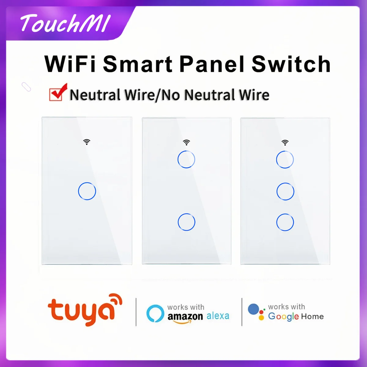 Wifi-Smart-Light-Switch-Glass-Screen-Touch-Panel-Voice-Control-Wireless ...