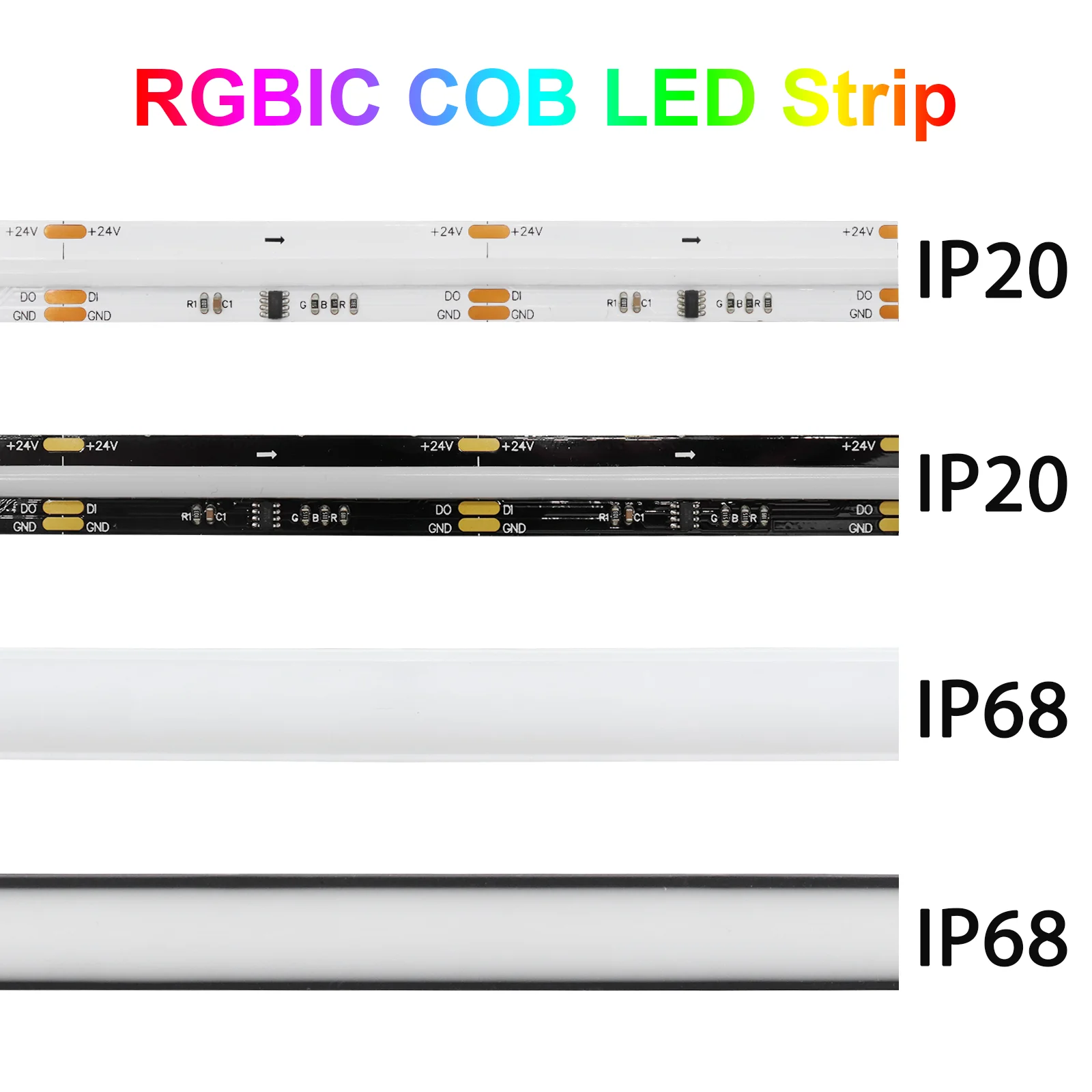 IP68 IP20 SPI RGBIC LED Strip Light WS2811 Addressable 720 LEDs LED ...