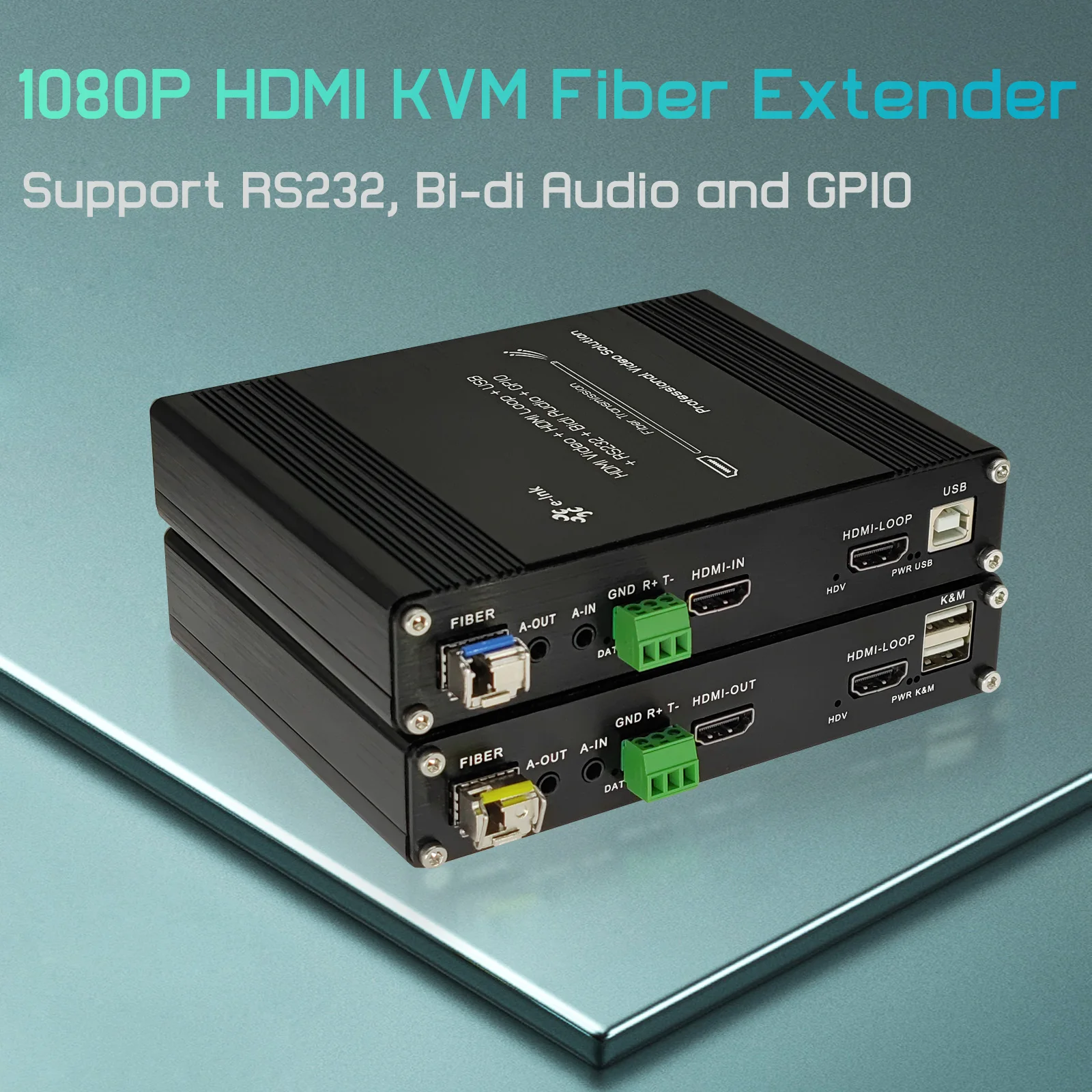 1080P HDMI KVM Fiber Extender Multifunction Video Optical Transceiver ...