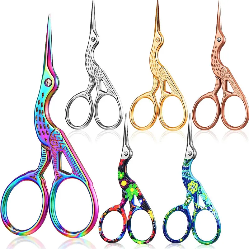 1pc-Embroidery-Scissors-Rainbow-Stork-Scissors-Stainless-Steel-Small ...