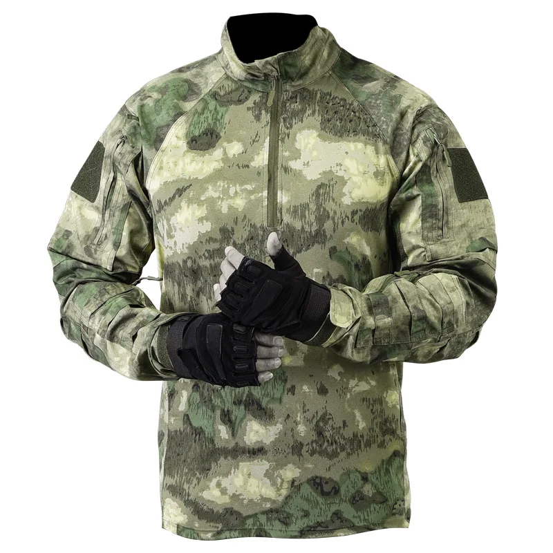 Camouflage Long Sleeve Spring/Summer Quick-drying Top Outdoor Tactical ...