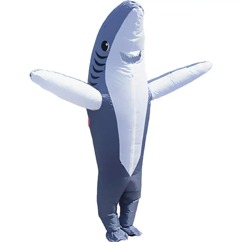 Costume de requin gonflable pour adultes, combinaison de cosplay de ...