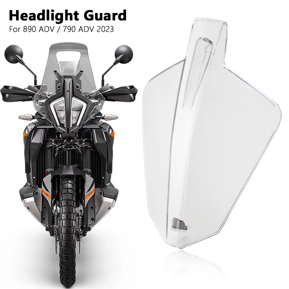 New-Motorcycle-Headlight-Guard-Cover-Front-Light-Transparent-Protective ...