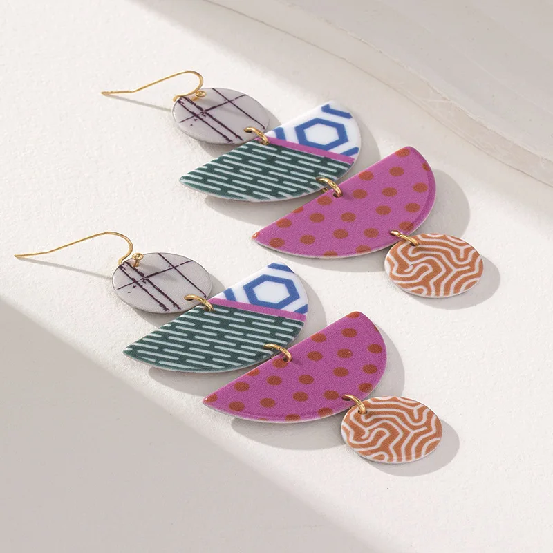 New-Creative-Printed-Bohemian-Earrings-Hawaiian-Style-Fashion-Leopard ...