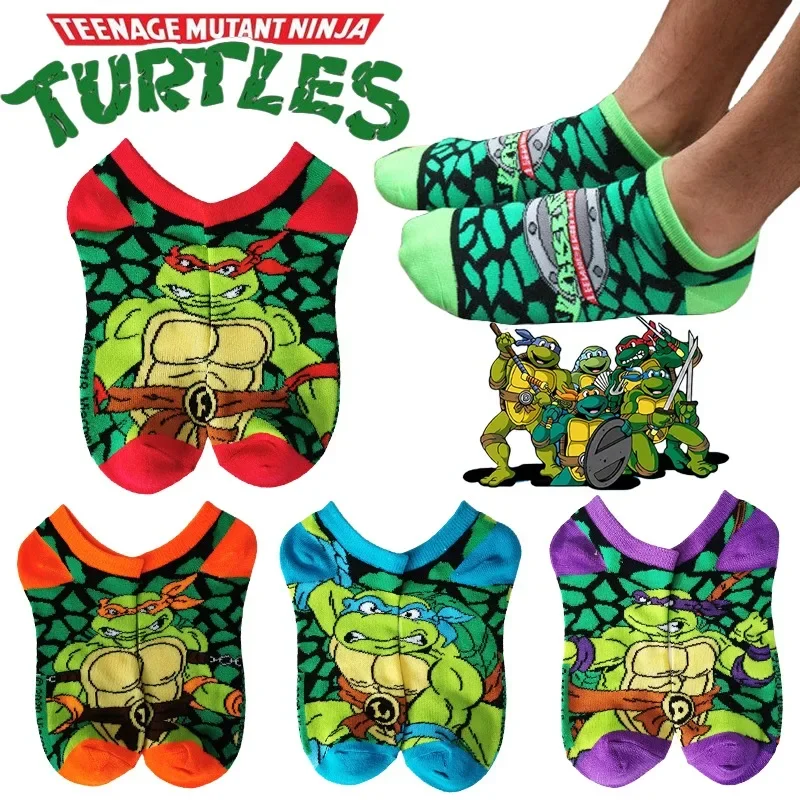 Teenage-Mutant-Ninja-Turtles-Meia-Invisible-Boat-TMNT-meias-curtas-para ...