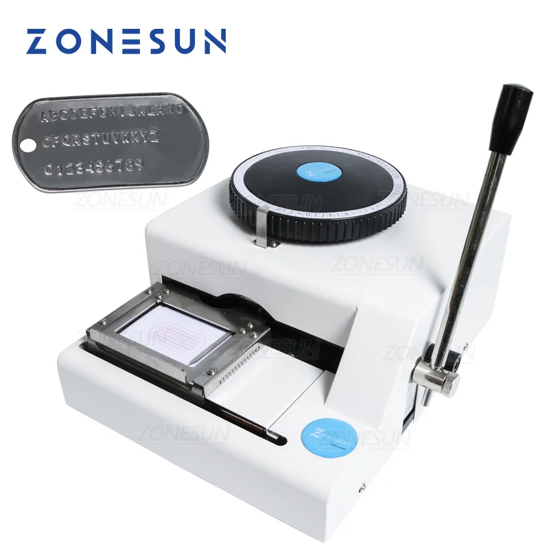 ZONESUN-Dog-Tag-Embosser-52-PET-Characters-Manual-Tag-Embossing-Machine ...