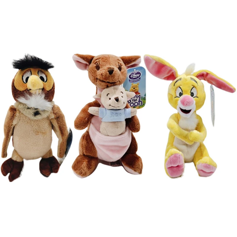 Disney Winnie the Pooh Stuffed Plush Toys Kawaii Owl Rabbit Kanga Roo ...
