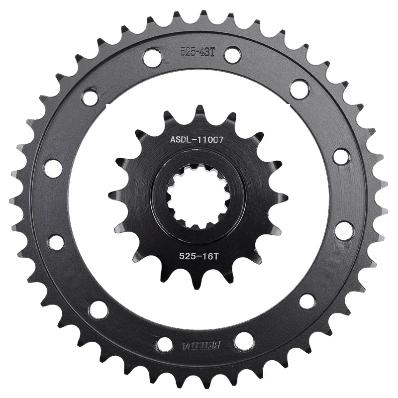 525-43T-16T-Front-Rear-Sprocket-Gear-Staring-Wheels-Cam-For-Honda ...