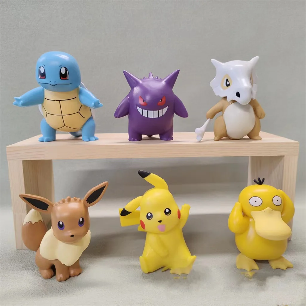Figuras-de-acci-n-de-Pok-mon-Pikachu-Eevee-Cubone-Psyduck-Gengar ...