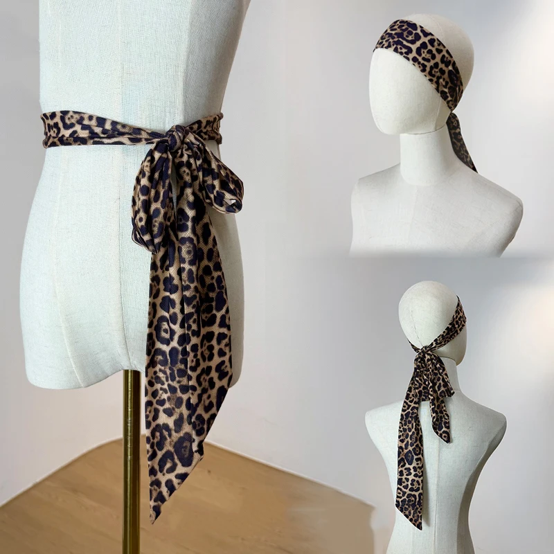 Latin Dance Accessories Leopard Band Women Hairnand Belt Dual Purpose ...