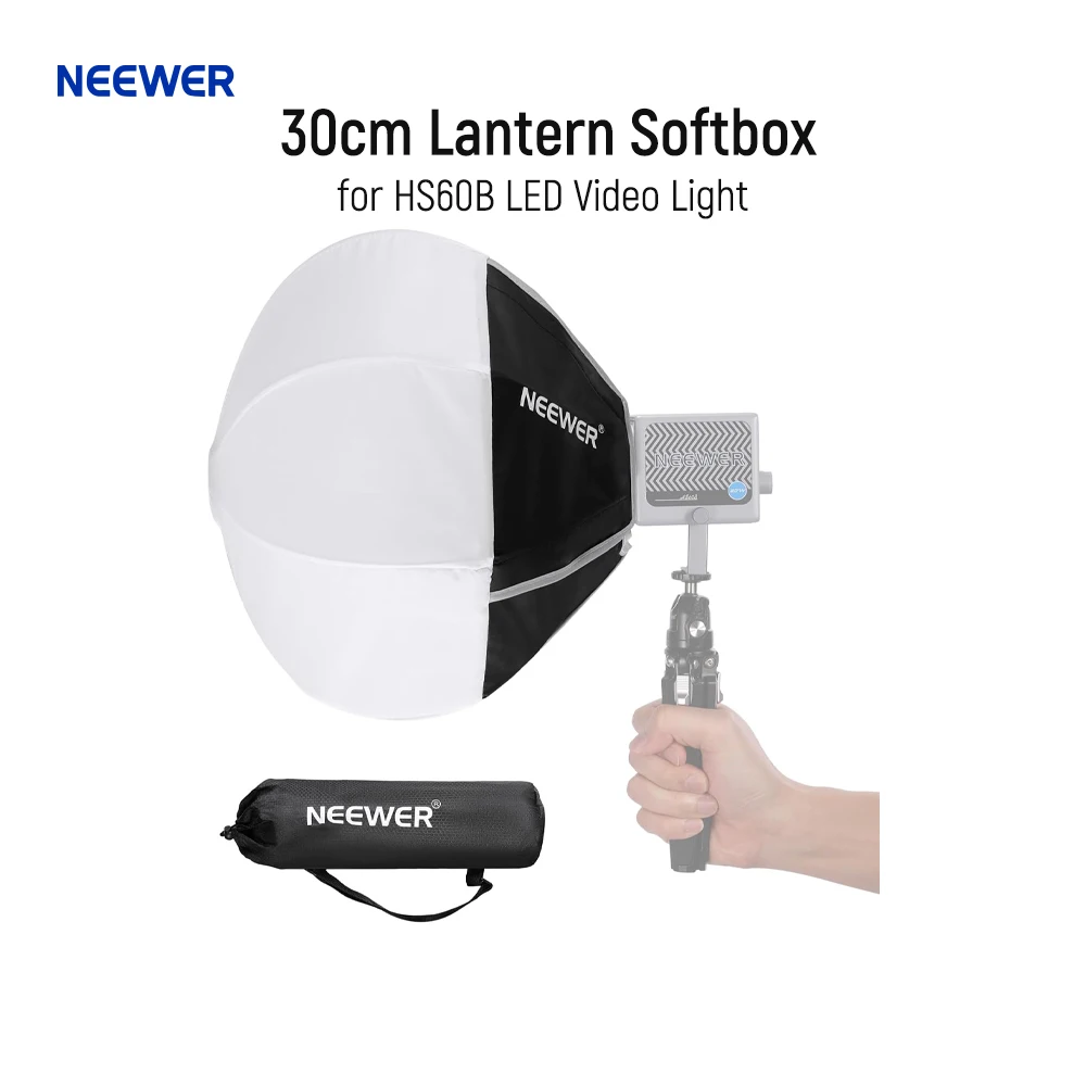 NEEWER Boîte à lumière lanterne 12 "/30 cm pour lumière vidéo LED HS60B ...