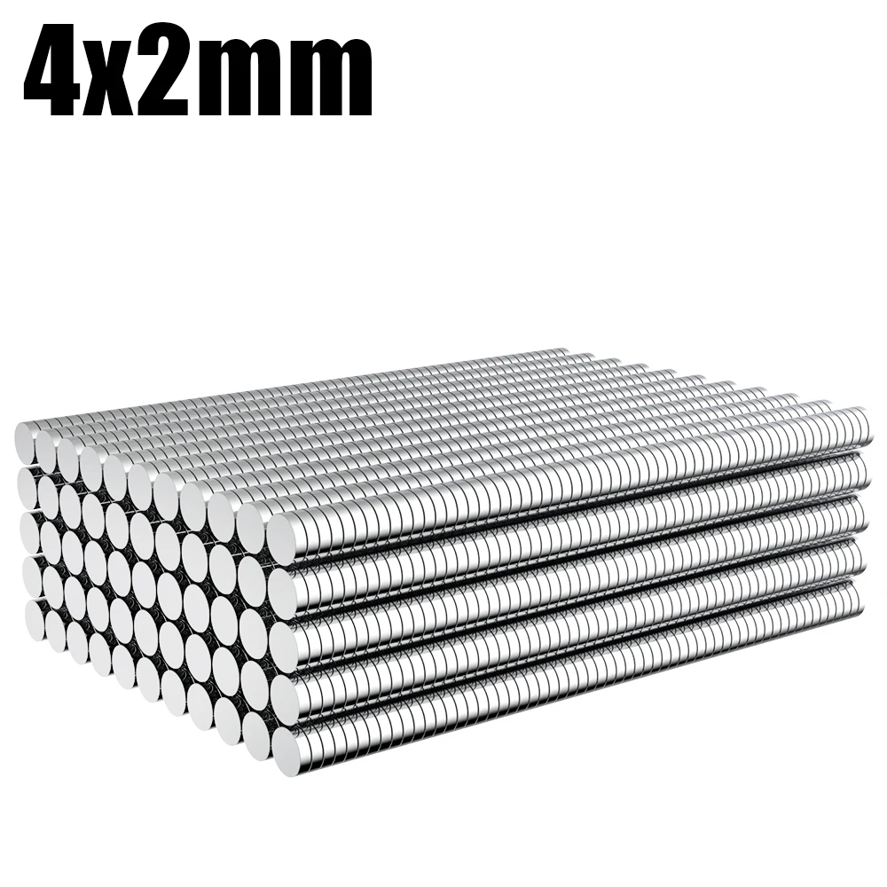 10-20-50-100-200-500-1000Pcs-Super-Strong-Magnet-4mm-X-2mm-Round ...