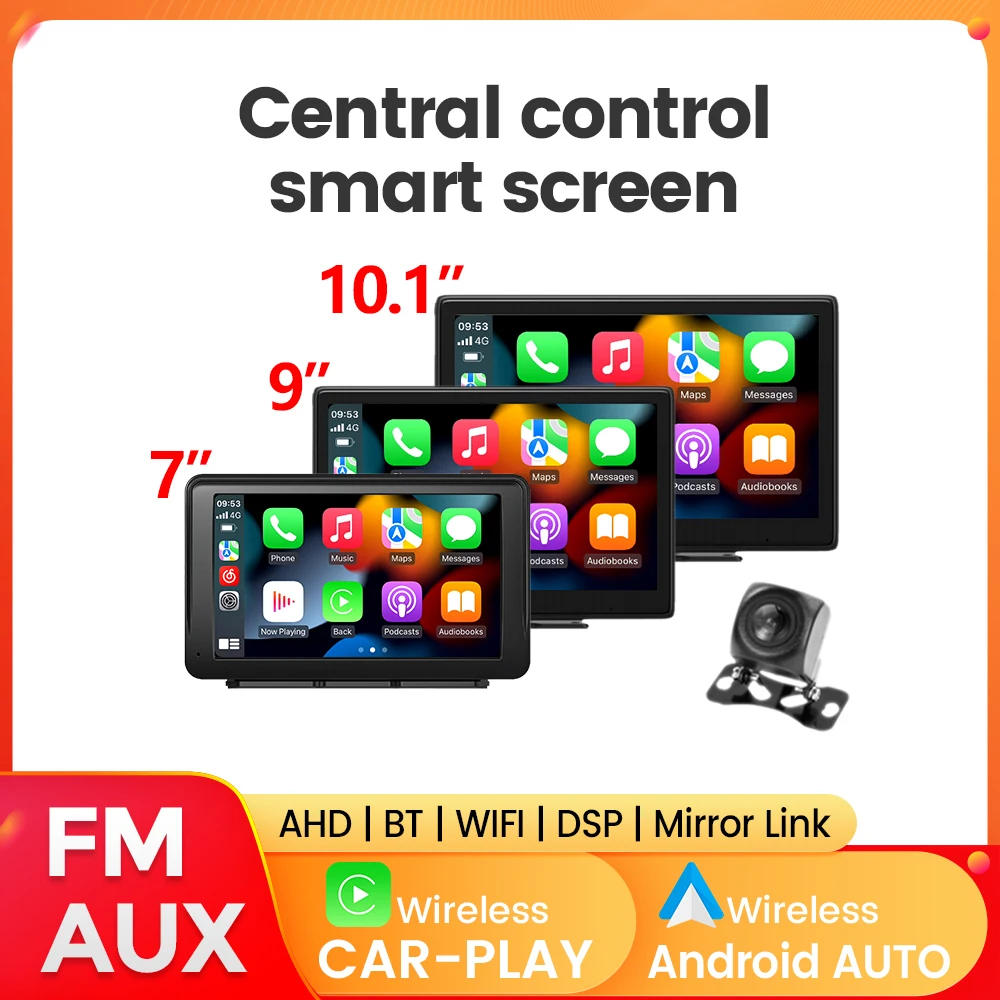 7-9-10-Inch-Car-Radio-Multimedia-Wireless-Carplay-Android-Auto-2-Din ...