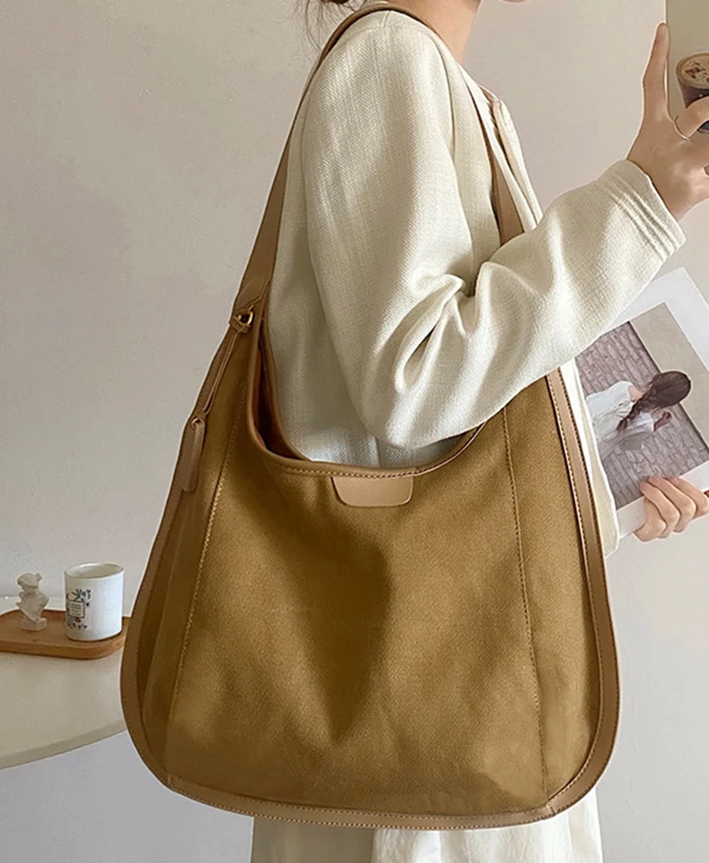 Canvas-Bag-Women-Girl-Niche-Design-Sense-Class-College-Students-Large ...