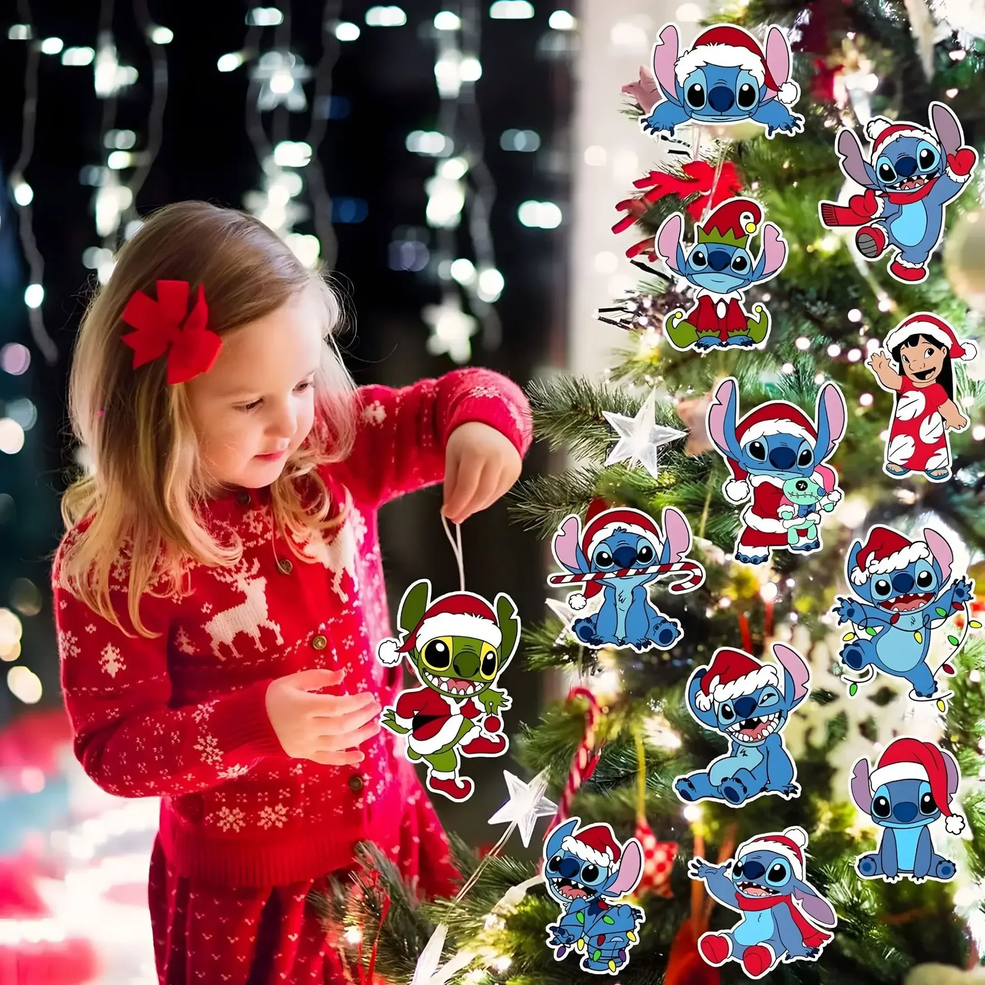 Disney-Stitch-Colgante-de-rbol-de-Navidad-para-ni-os-colgante-de-Anime ...