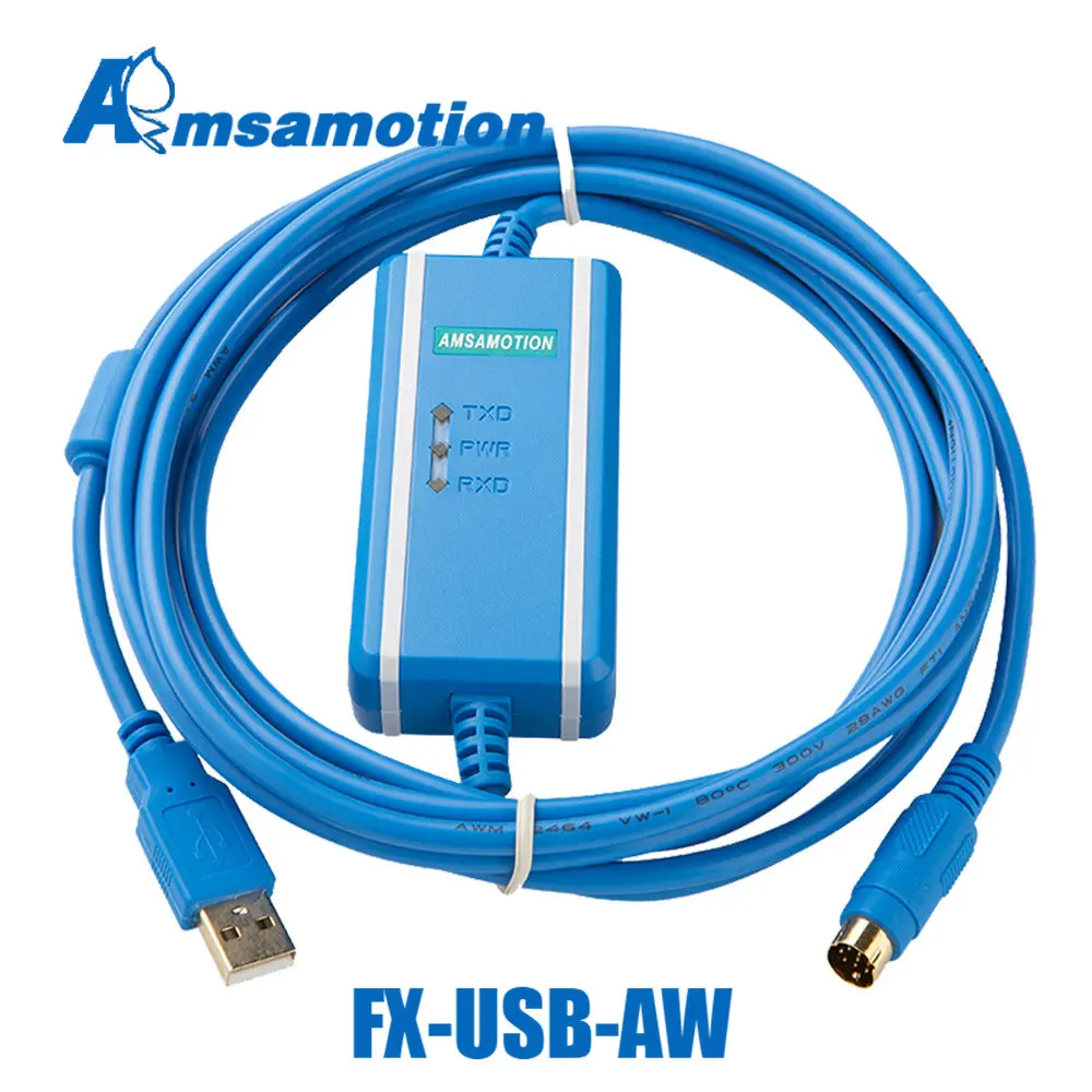 Amsamotion FX USB AW apropriado para mitsubishi fx3u fx3g 1n 2n 1s ...