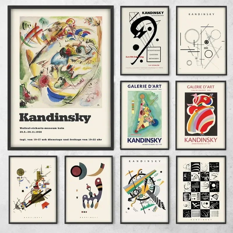 Wassily-Kandinsky-Artwork-Exhibition-Poster-Print-Abstract-Geometric ...